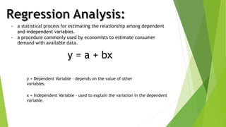 Managerial Economics - Demand Estimation (regression analysis) | PPTX