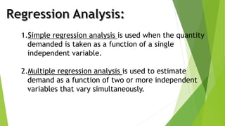 Managerial Economics - Demand Estimation (regression analysis) | PPTX