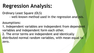 Managerial Economics - Demand Estimation (regression analysis) | PPTX
