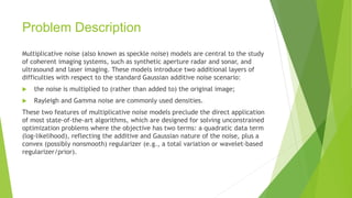 BM3D based Multiplicative Noise Removal.pptx