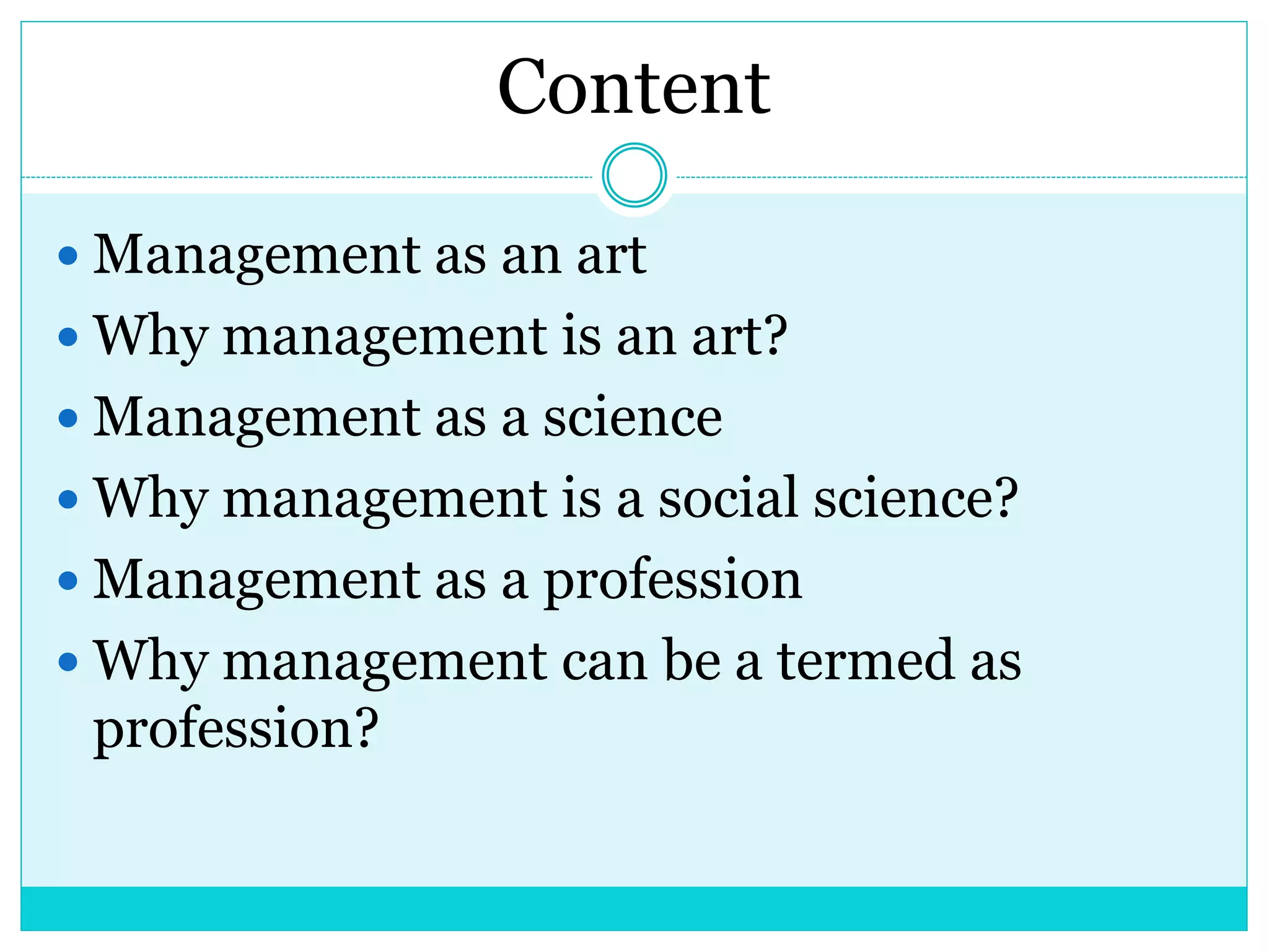 Management as an art, science and a profession | PPTX
