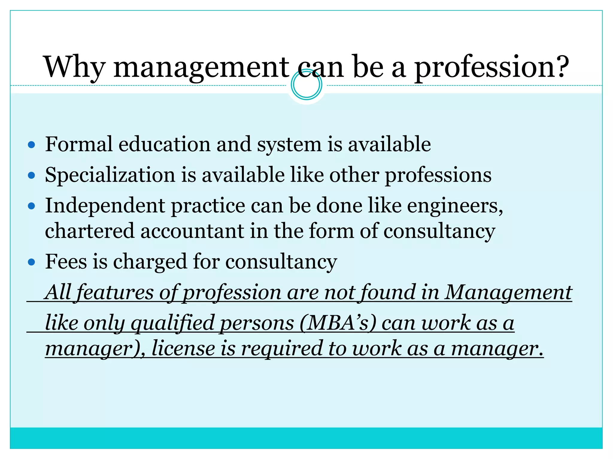 Management as an art, science and a profession | PPTX