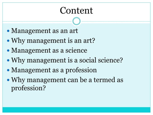 Management as an art, science and a profession | PPTX | Business ...