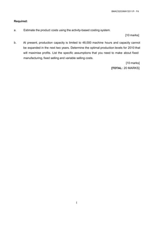 MBA: Accounting for Business Decision Making | PDF