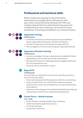 BMA Learning and Development training for Healthcare Professionals | PDF