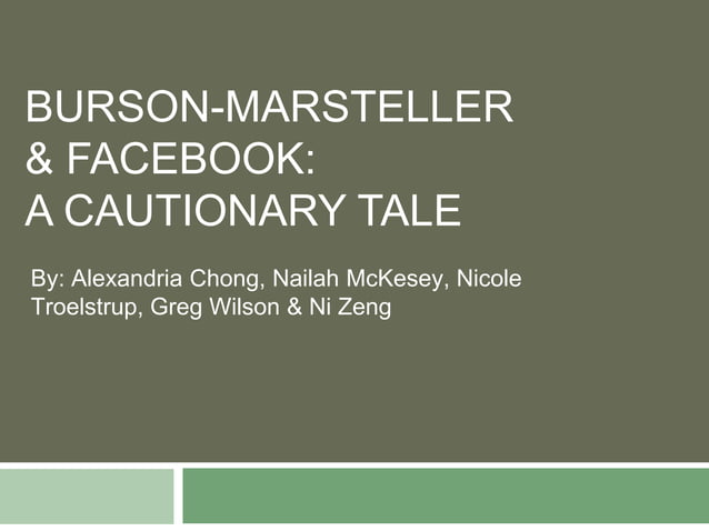 Burson-Marsteller and Facebook: A Public Relations Ethics Case Study | PPT