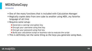 bmarshall teaching Calculation Manager on prem | PPT