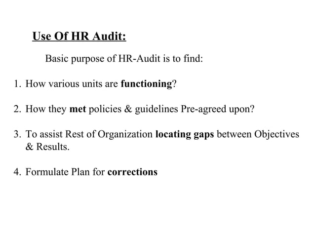 HR Audit. | PPT | Human Resources | Business