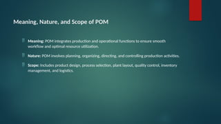 BMB 205 OM UNIT 1 prof dr kanchan pandeypptx | PPTX