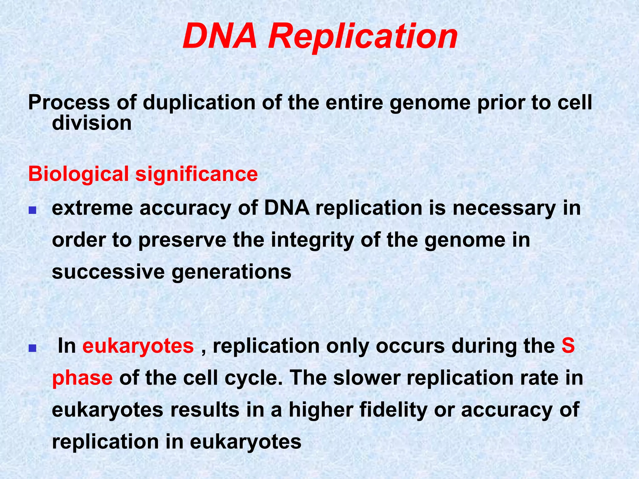 BMB314 DNA replication.ppt | Biological Sciences | Science