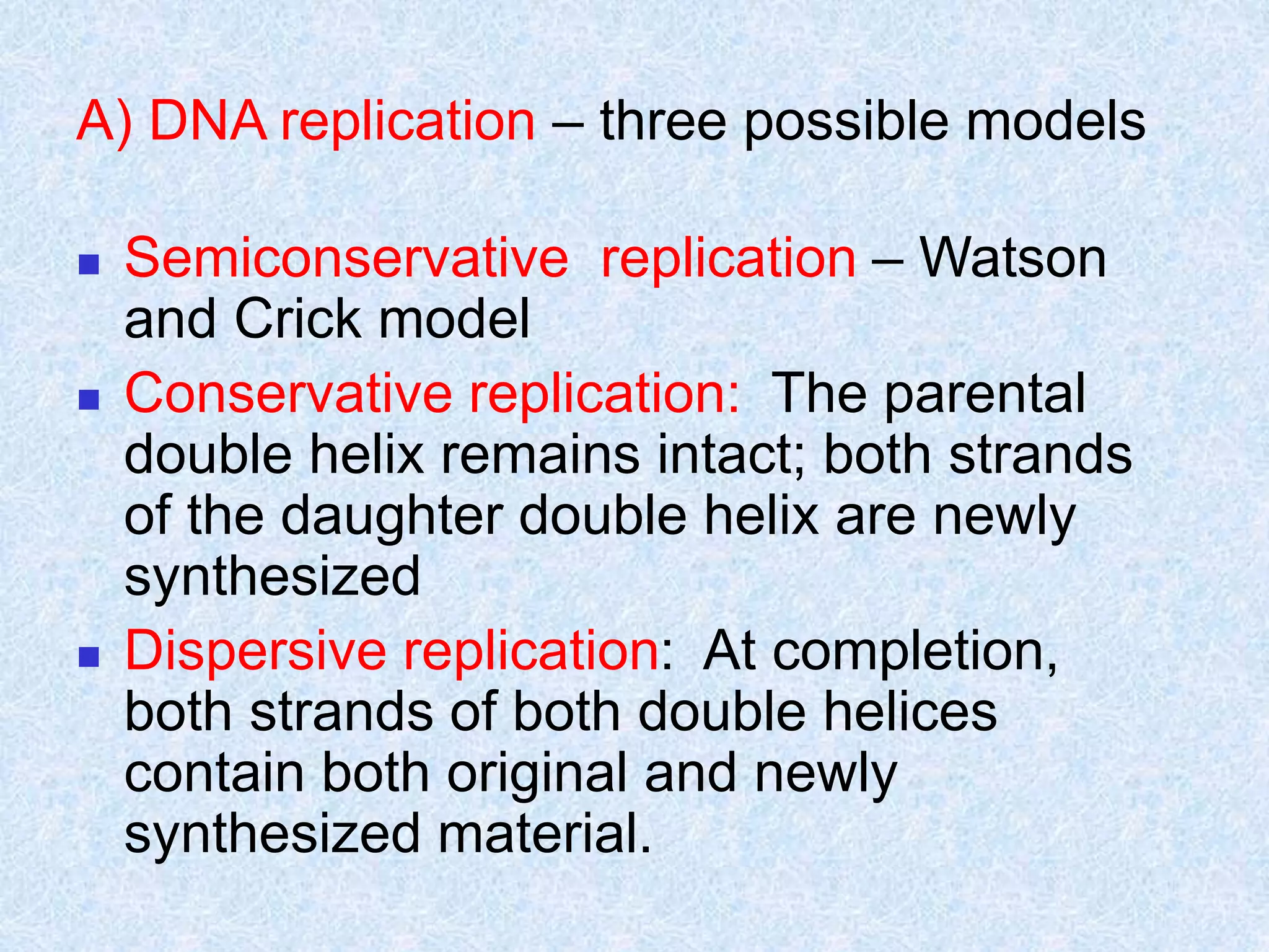 BMB314 DNA replication.ppt | Biological Sciences | Science