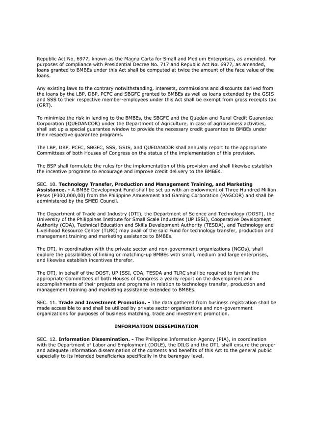 BMBE Law, IRR and Forms | PDF | Personal Taxes | Personal Finance