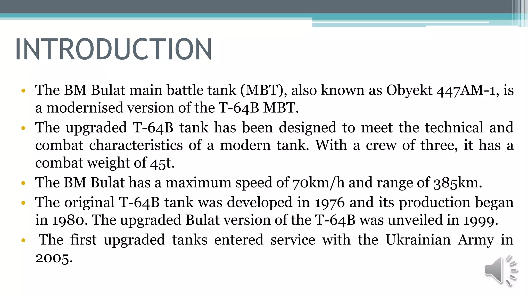 Bm bulat main battle tank, ukraine | PPTX
