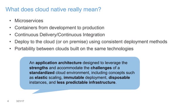 Building cloud native microservices | PPT