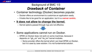 BMC: Bare Metal Container ＠Open Source Summit Japan 2017 | PPT