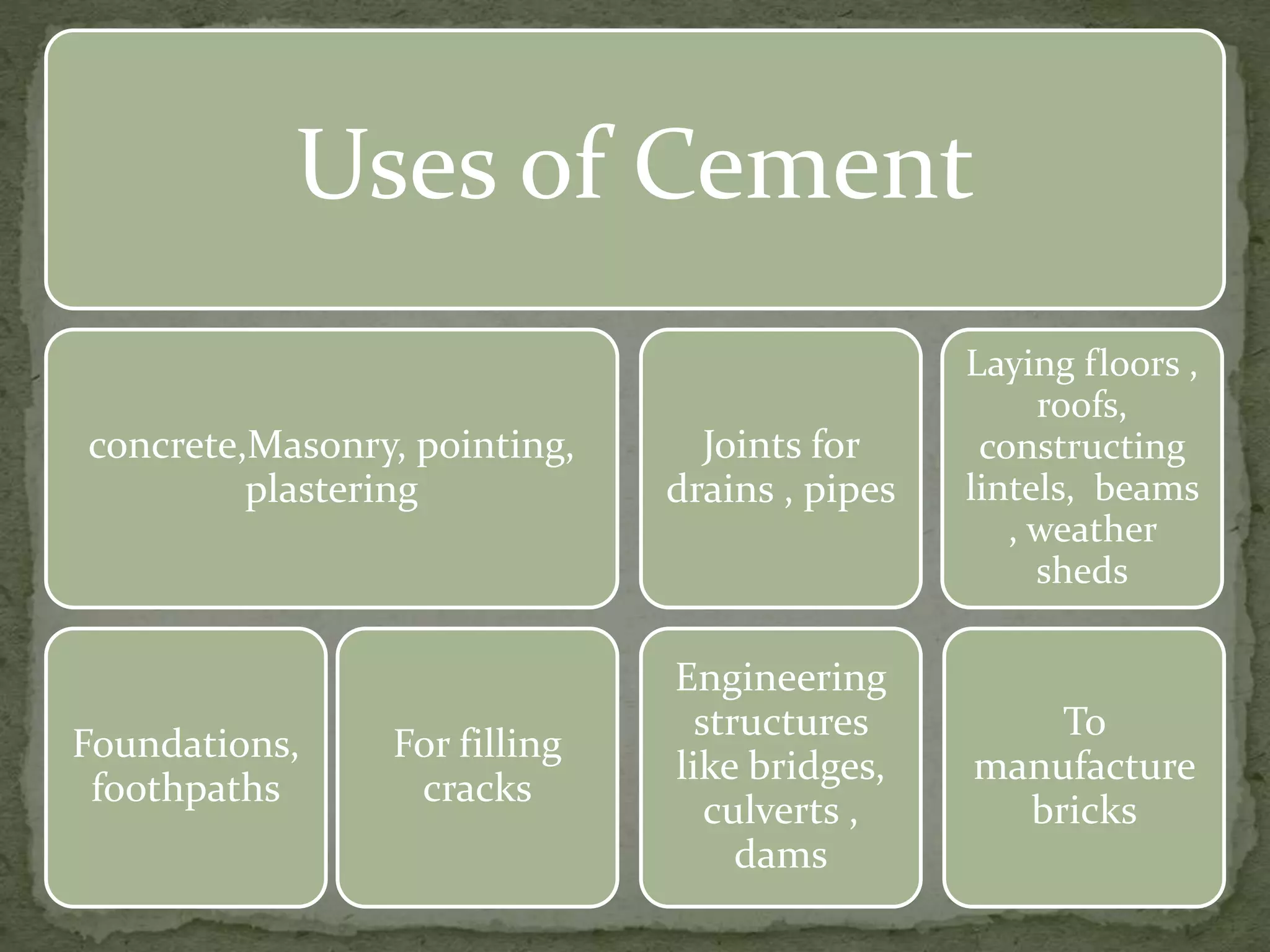 Building materials cement | PPTX