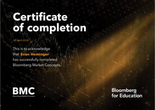 BMC Certificate | PPT