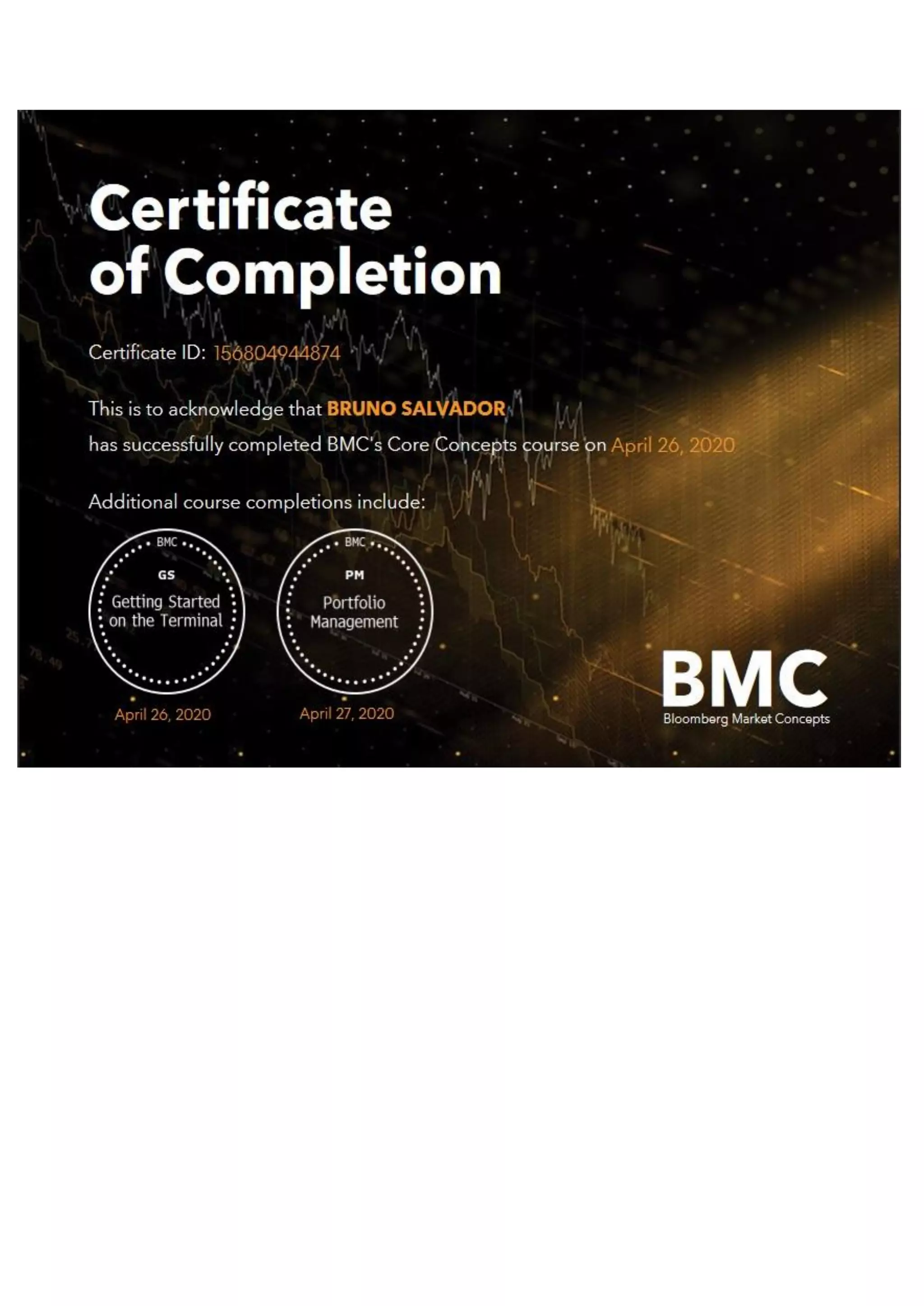 BMC//PORTFOLIO MANAGEMENT CERTIFICATE | PDF