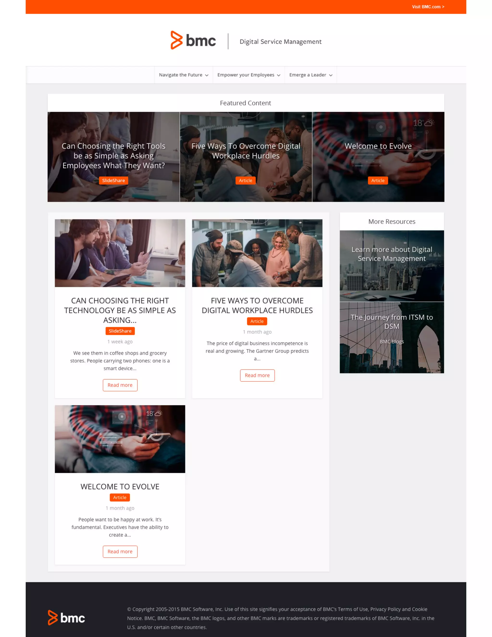 BMC Digital Workplace Content Hub | PDF