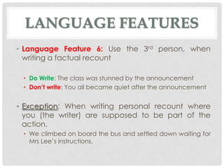 Bmc english language_composition(situational writing)_recounts | PPTX
