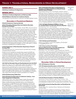 Biomarkers & Diagnostics World Congress 2013 - May 6-8, 2013 ...