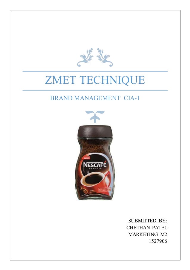 ZMET Technique- Nescafé coffee, Brand Management Assignment | DOCX ...