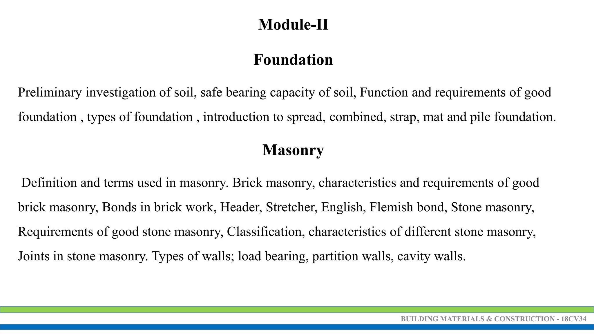 Building Materials & Construction Module-2 | PPTX