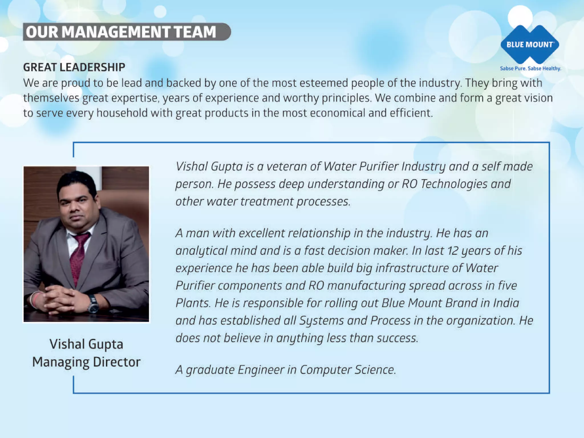 Blue Mount company profile | PPT