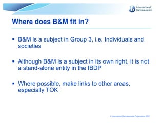 B&M Course Overview | PDF | Educational Assessment | Education