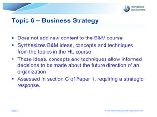 B&M Course Overview | PDF | Educational Assessment | Education