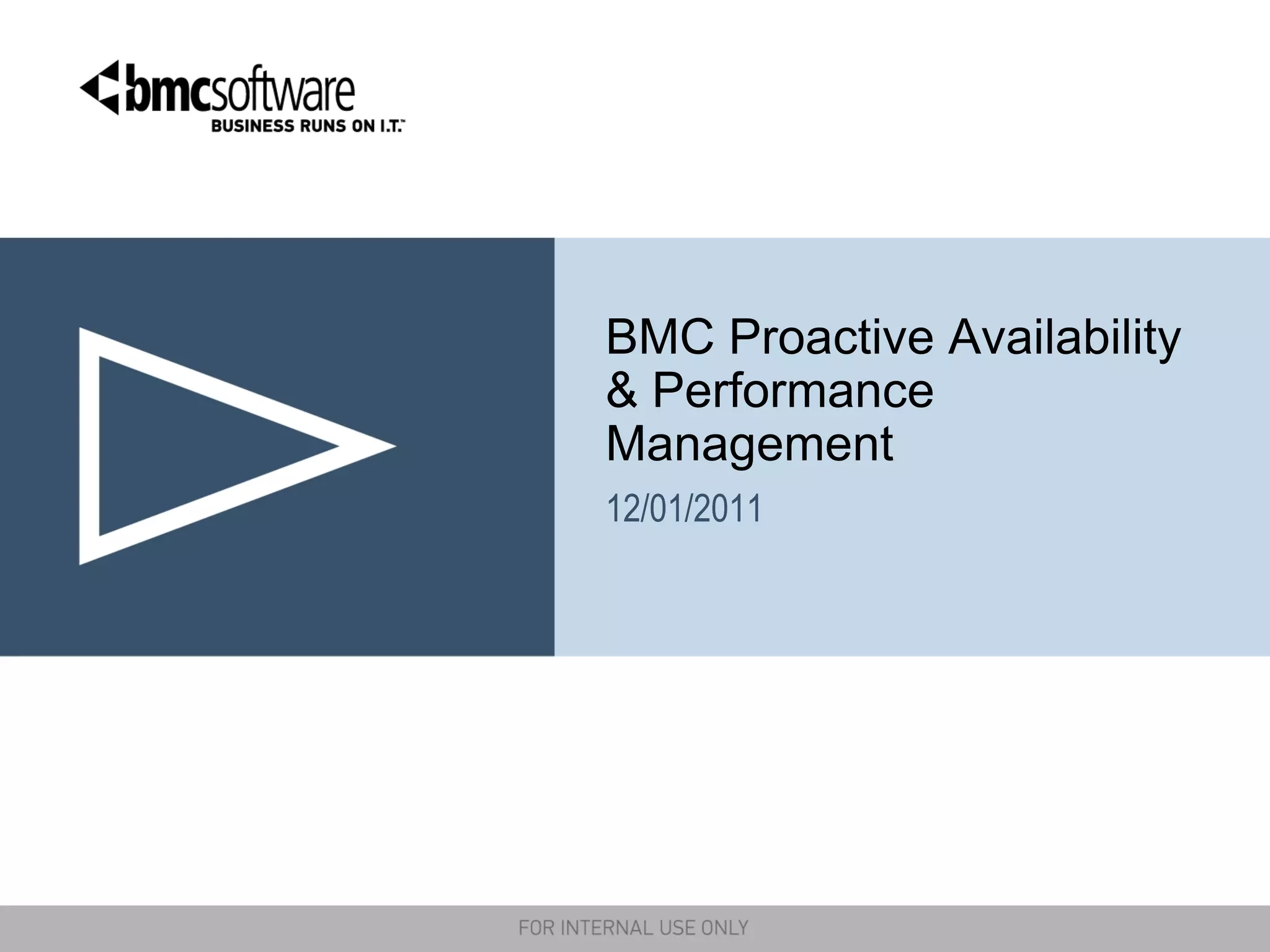 BMC Software proactive operations platform | PPT