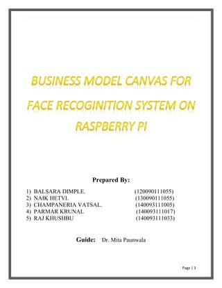 BMC report for face detection and recognition using pi-3 | PDF