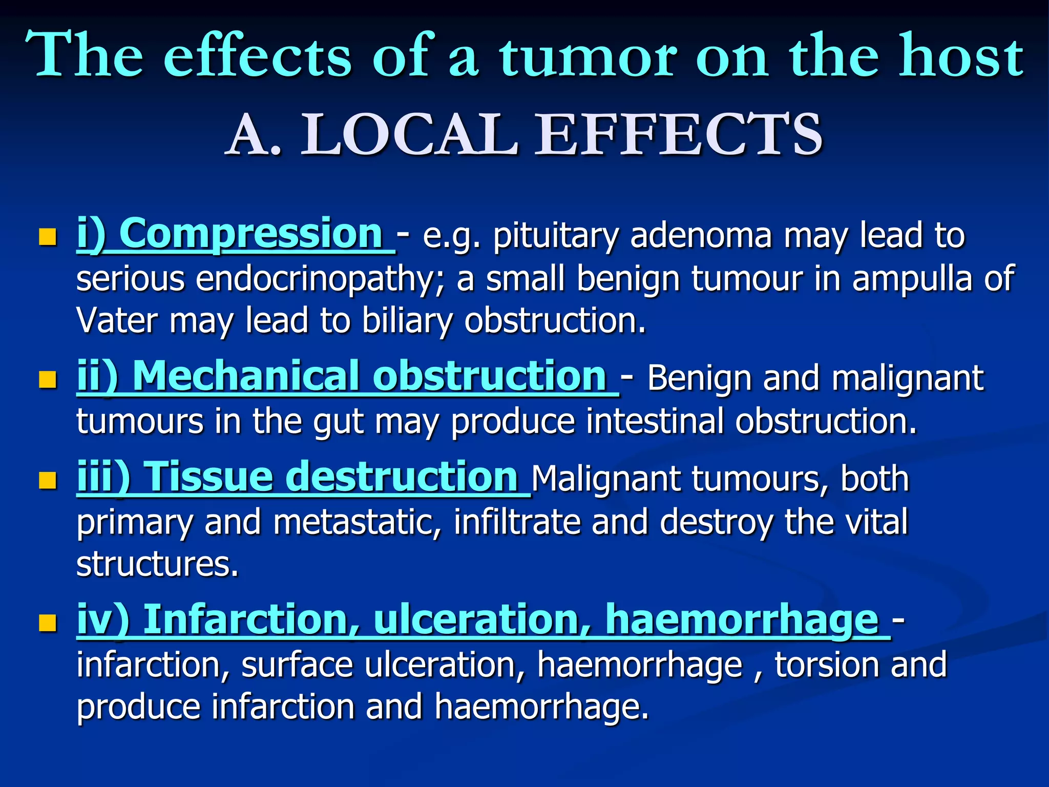 NEOPLASIA: Clinical Features of Tumors, Grading and Staging ...