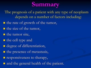 NEOPLASIA: Grading and Staging & Laboratory Diagnosis of Cancer | PPT