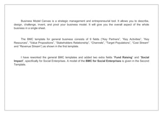 BMC for Social Enterprise | PDF