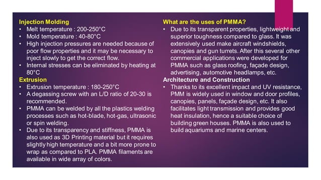 Acrylic Plastic (PMMA) | PPT