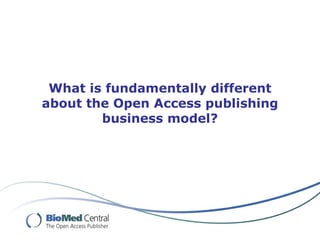 10 years of open access at BioMed Central | PPT