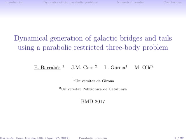 Parabolic Restricted Three Body Problem | PPT