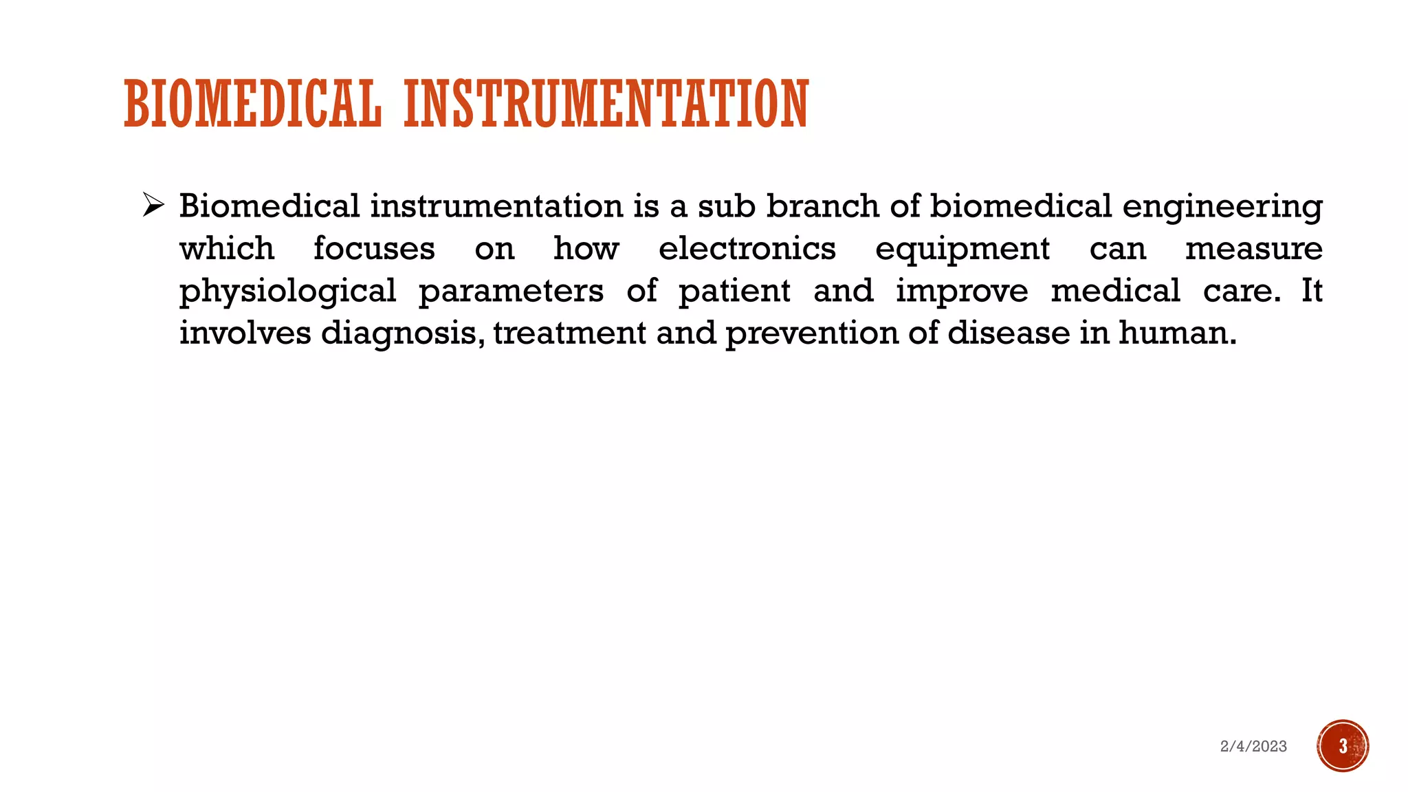 biomedical instrumentation | PDF
