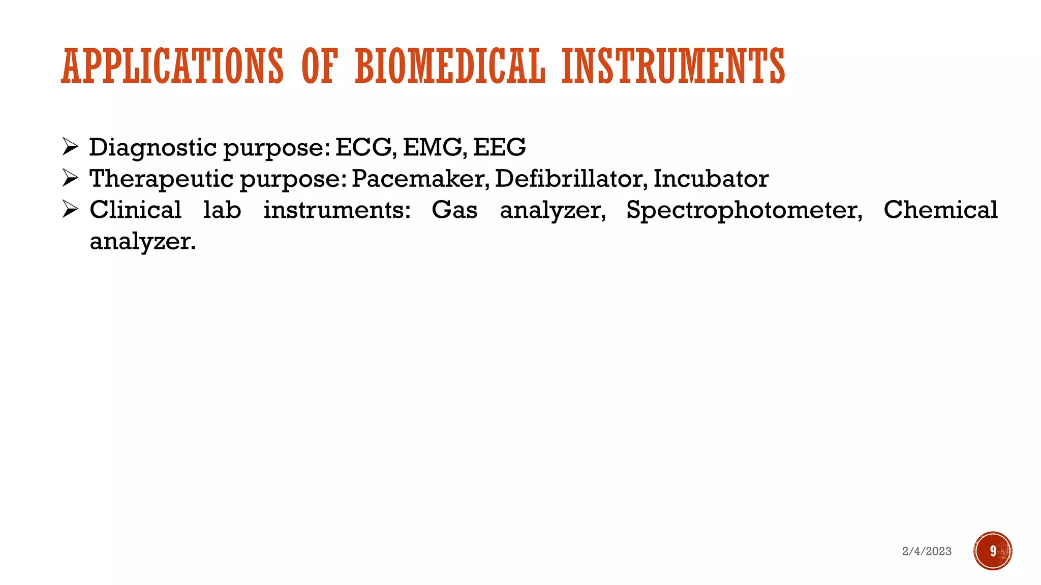 biomedical instrumentation | PDF
