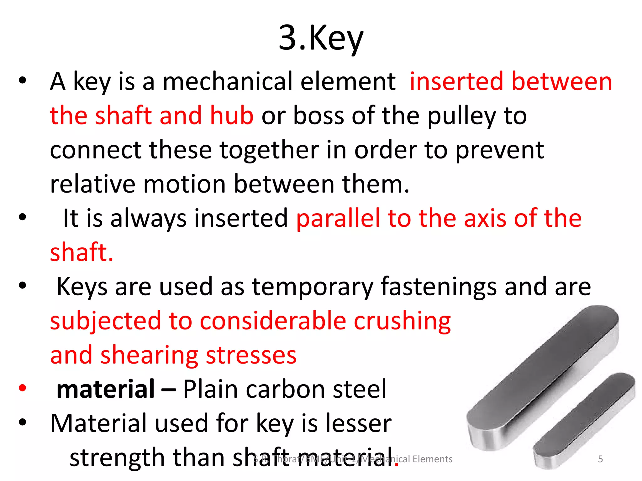 Basic Mechanical Engineering -Mechanical Elements | PDF