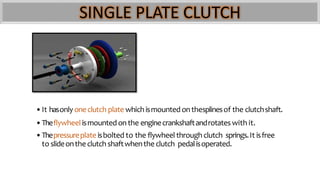 Clutches ( Single Plate and Multi Plate) | PPTX