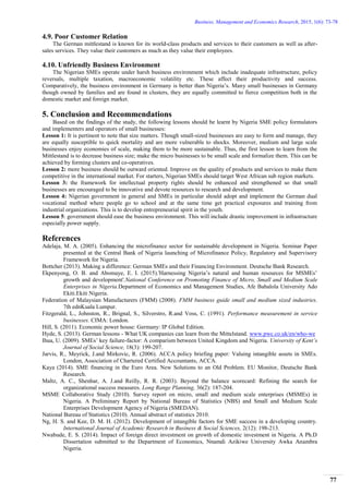 German Mittlestand: Any Lesson for Development and Sustainability of ...