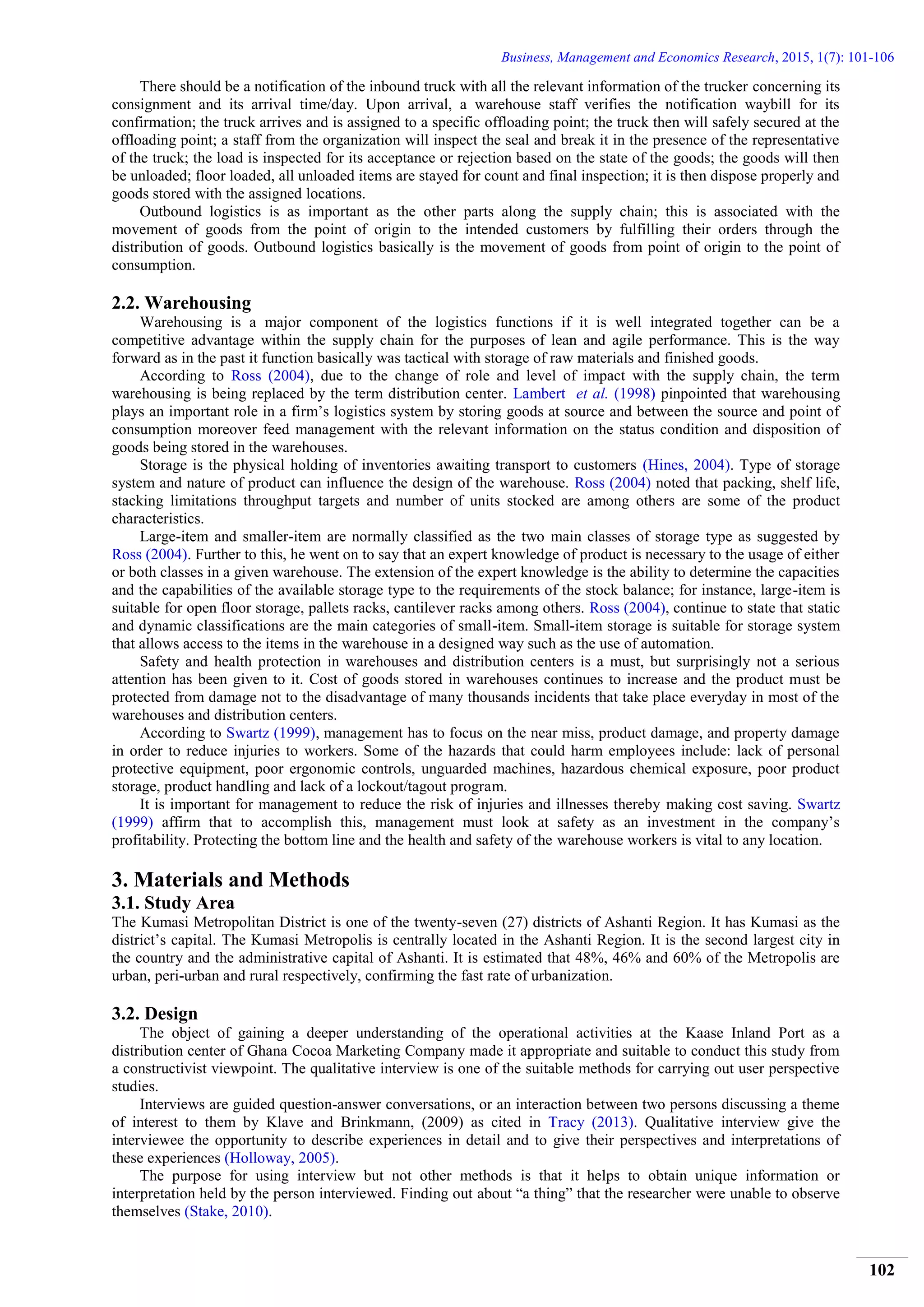 A Qualitative Study Investigating the Operational Activities of a ...