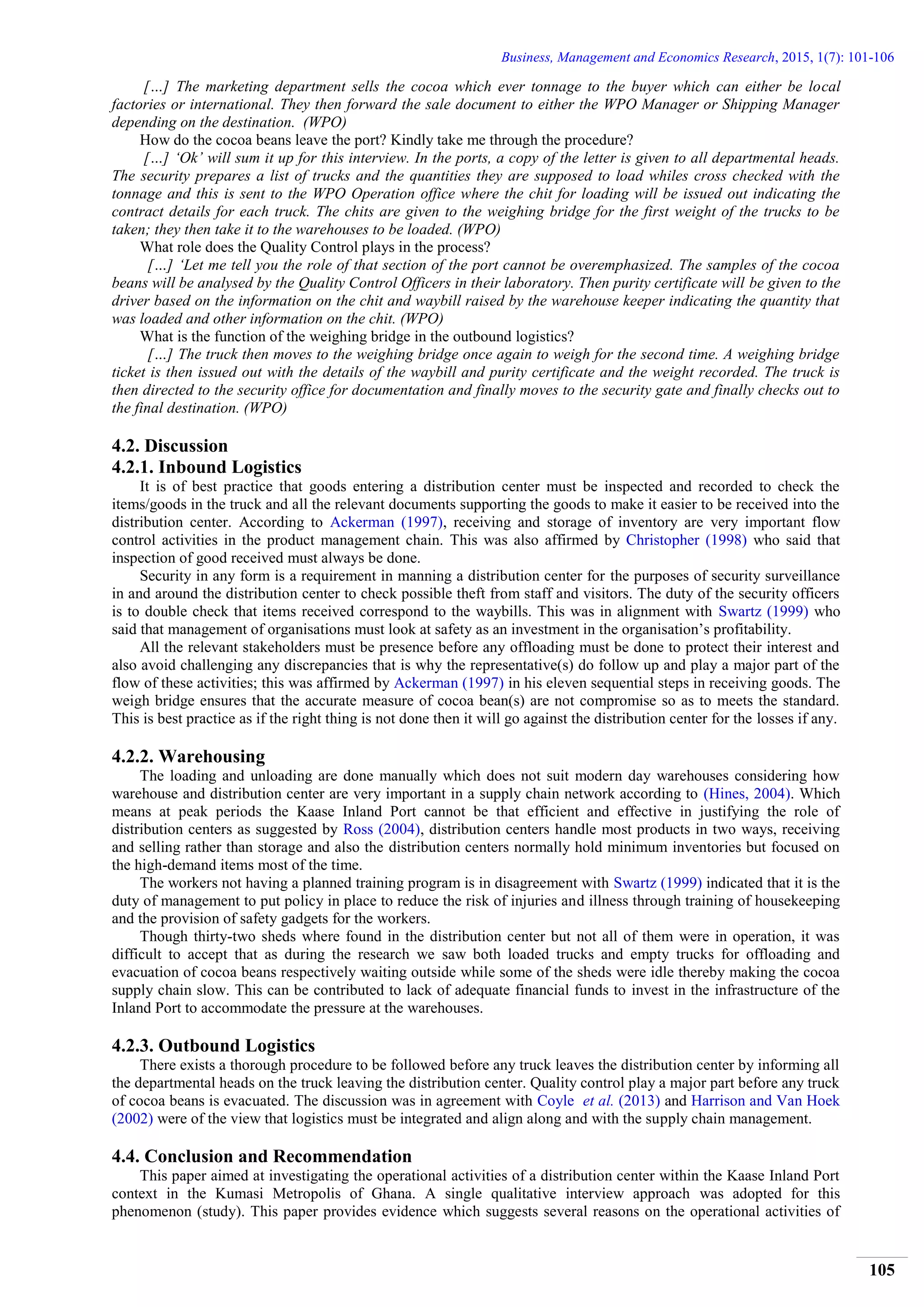 A Qualitative Study Investigating the Operational Activities of a ...