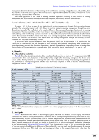 Earnings Management and Accounting Information Value: Impact and Relevance | PDF