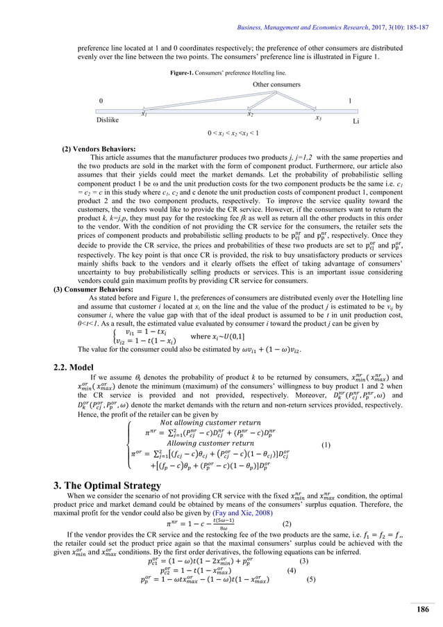 Probabilistic Selling Strategy with Customer Return Policy | PDF