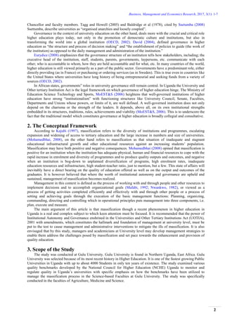 Institutional Autonomy and Governance vis-à-vis the Management of ...