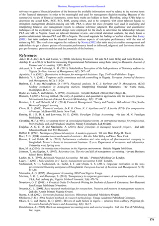 Performance Ratio Analysis and Management Effectiveness | PDF