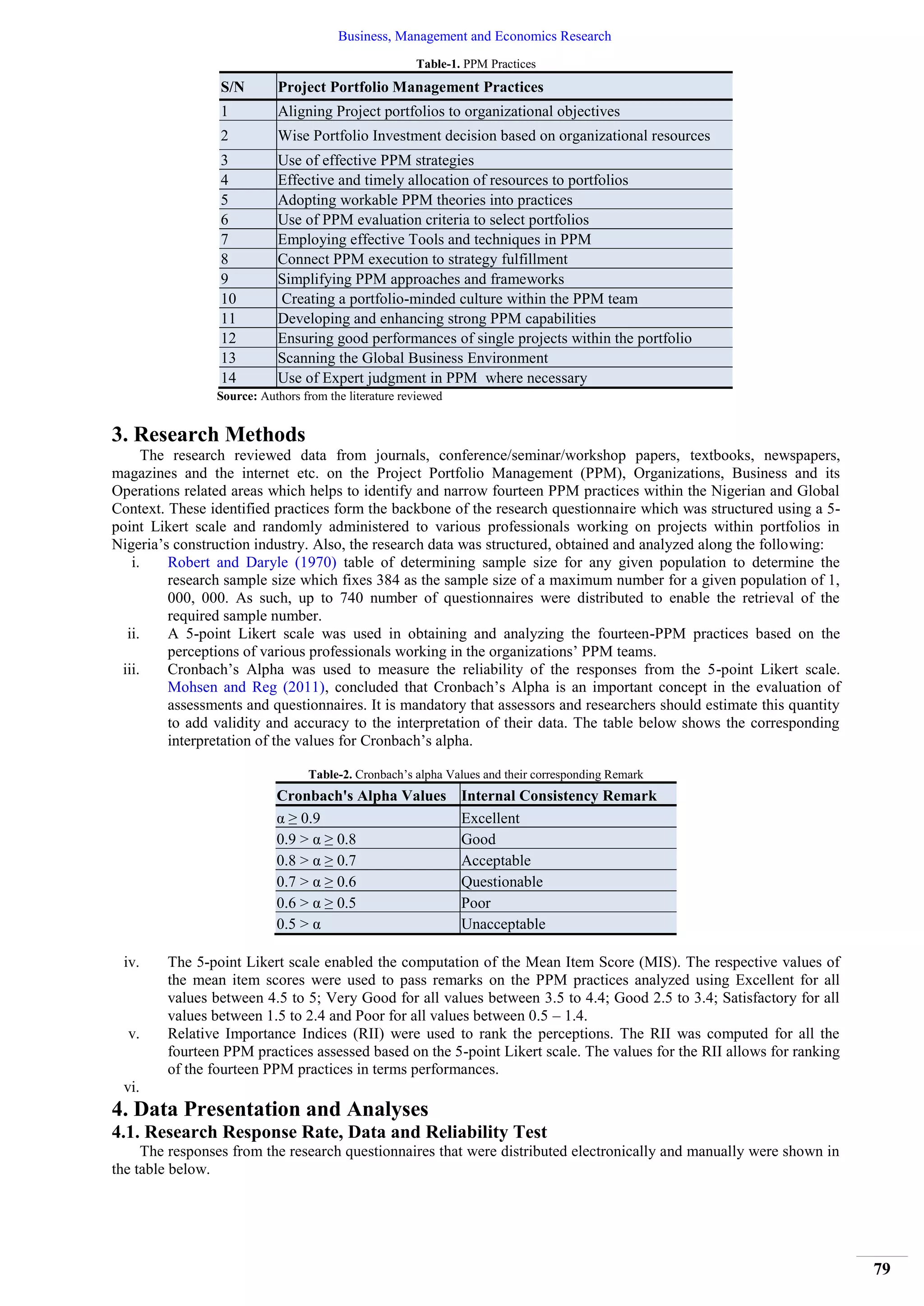Project Portfolio Management Practices in Nigeria’s Construction ...